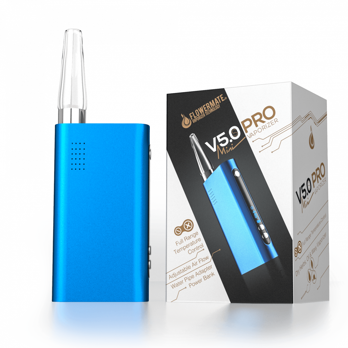 Buy Flowermate V5.0s Mini Pro Vaporizer - Portable Dry Herb Burner Kit