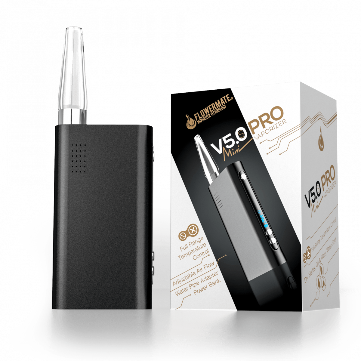 Buy Flowermate V5.0s Mini Pro Vaporizer - Portable Dry Herb Burner Kit